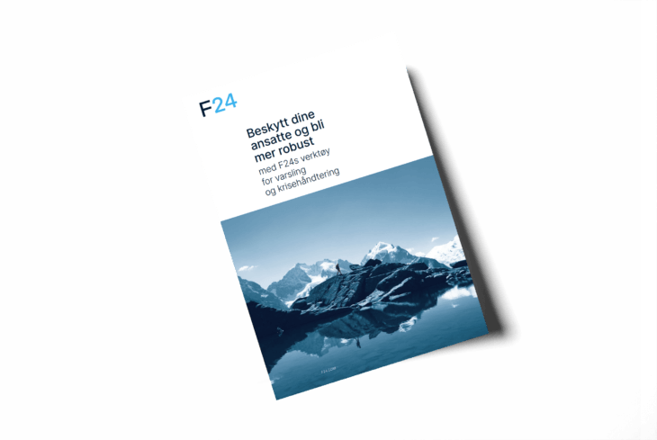 Informasjonsbrosjyre F24-løsninger for varsling og krisehåndtering - F24