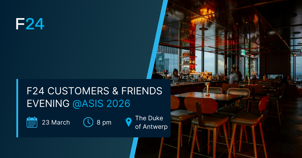 F24 Customers & Friends Evening @ASIS Europe 2026 - F24
